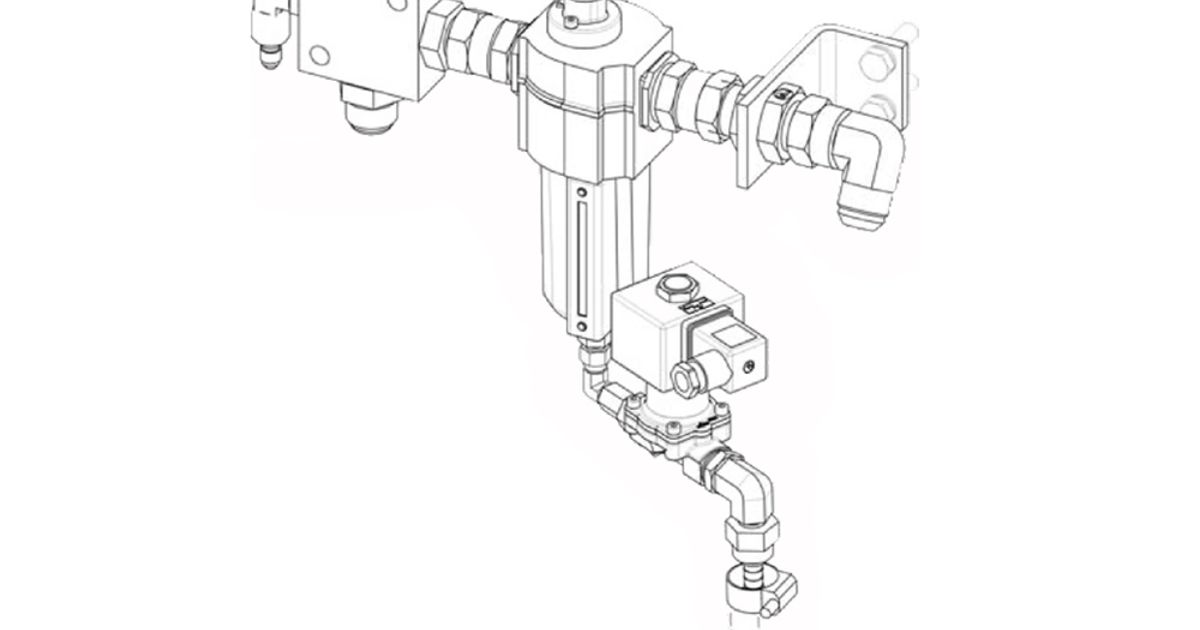 Water/air separator auto bleeding